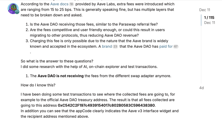 Aave founder denies buying tokens to influence failed DAO vote