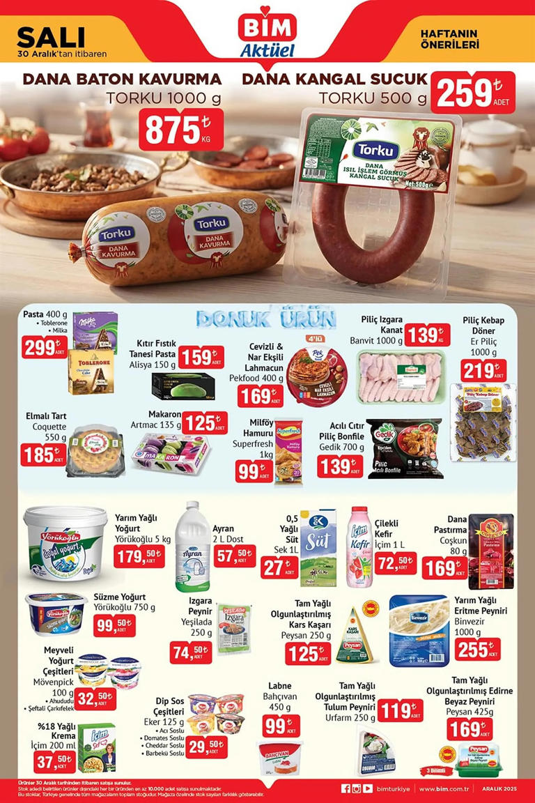 BİM Marketlerin İndirim Yağmuru: 30 Aralık Salı Yıl Sonuna Özel BİM ...