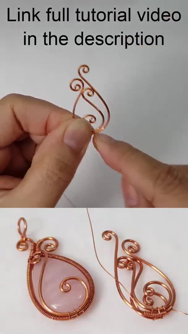 Play with wire | Water drop | Pendant | Simple | Wrap stones no hole ...