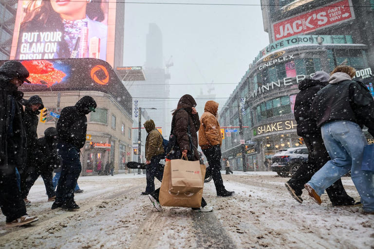 Snow, ice pellets and fog — oh my. Large swaths of Canada feel winter's ...
