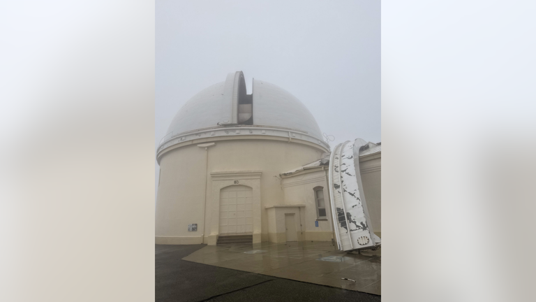 114 mph winds damage, close historic Lick Observatory