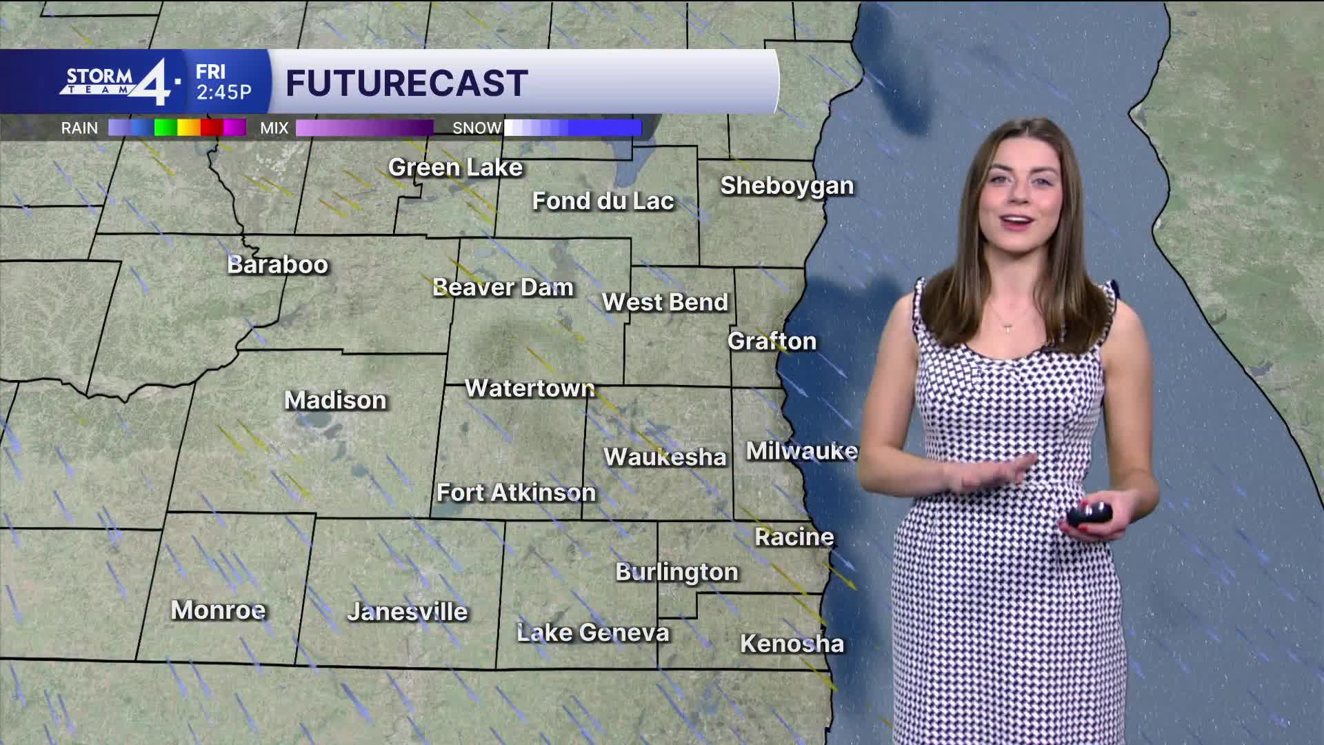 Morning drizzle, mild into the weekend