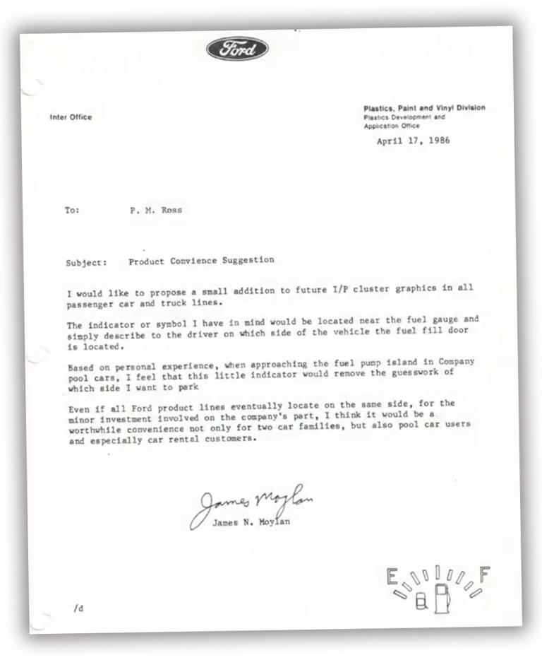 RIP the guy who put the little arrow on your fuel gauge though I think ...