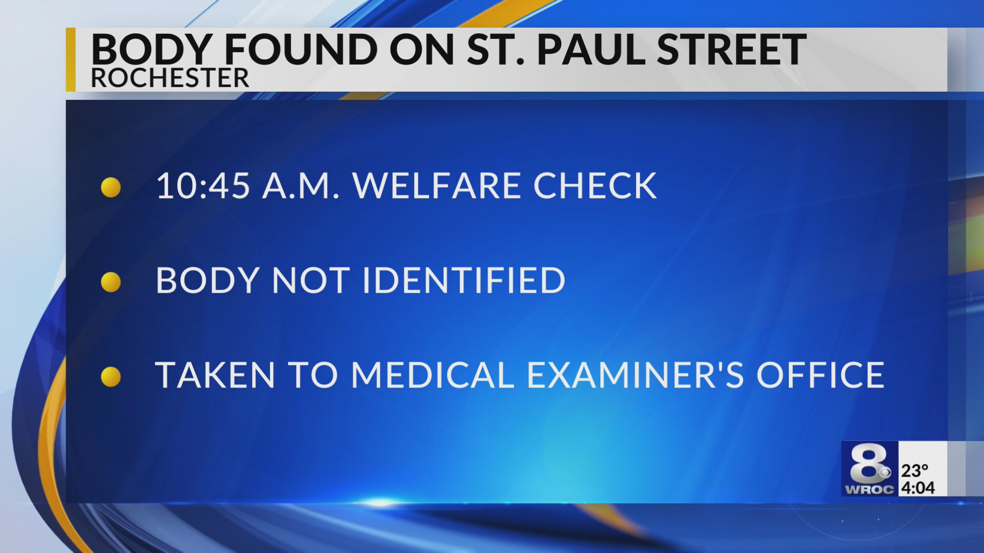 Body found on St. Paul Street, RPD investigates