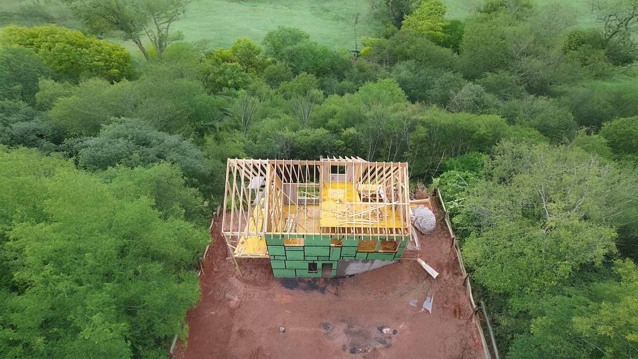 A mountain home built from the ground up