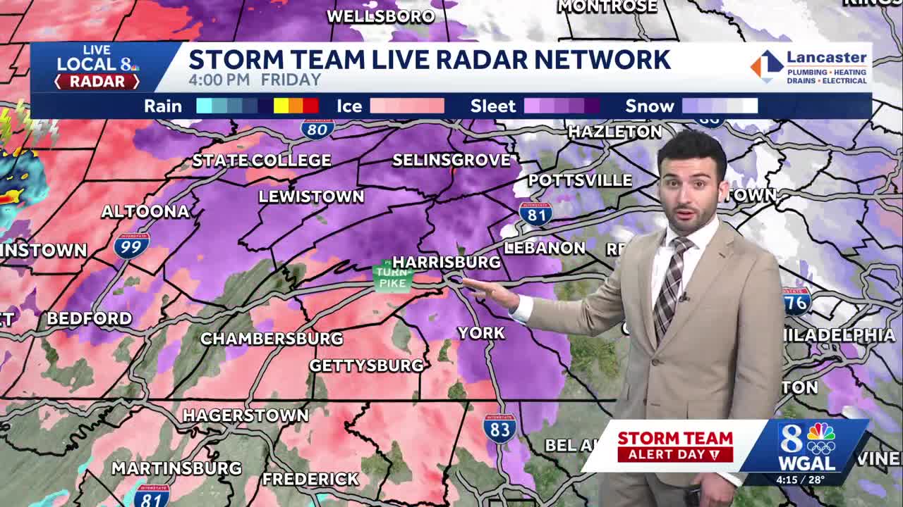 Alert day: Sleet & freezing rain expected this evening