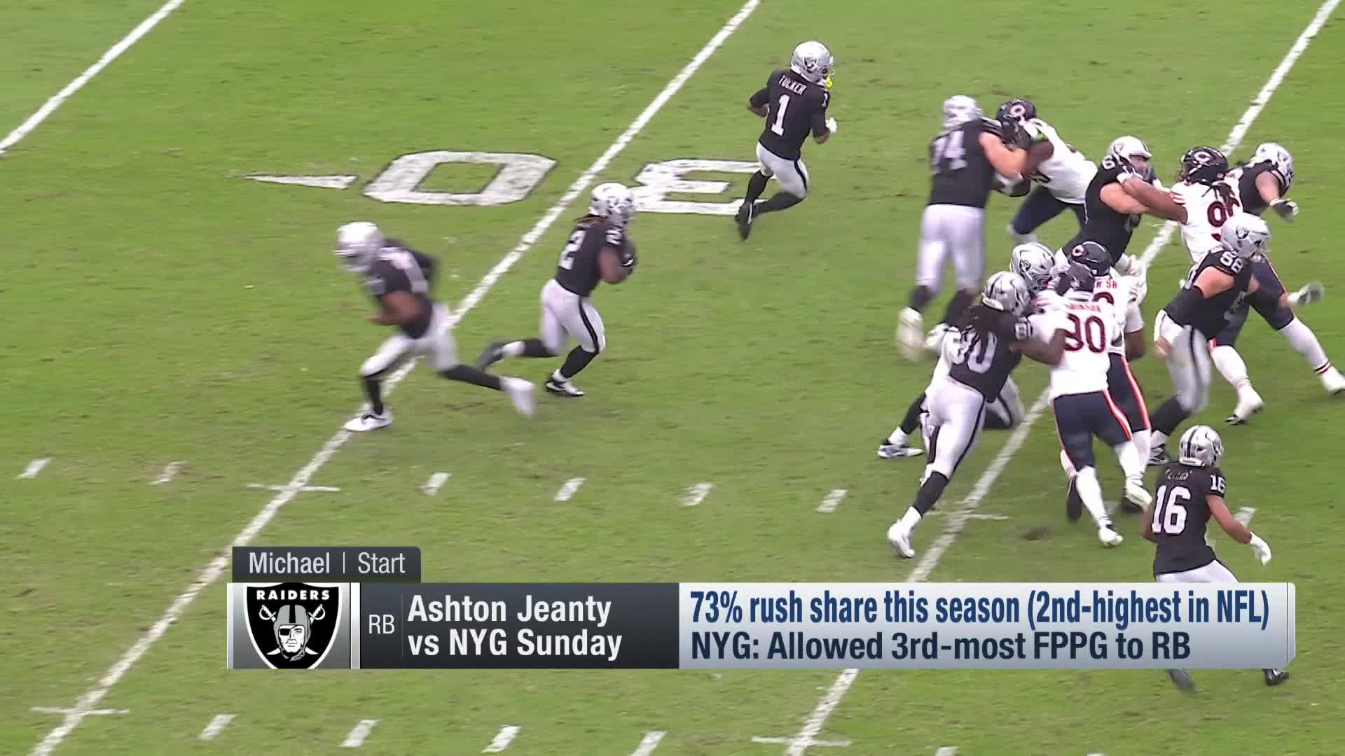 Raiders vs. Giants fantasy preview 'NFL Fantasy Live'