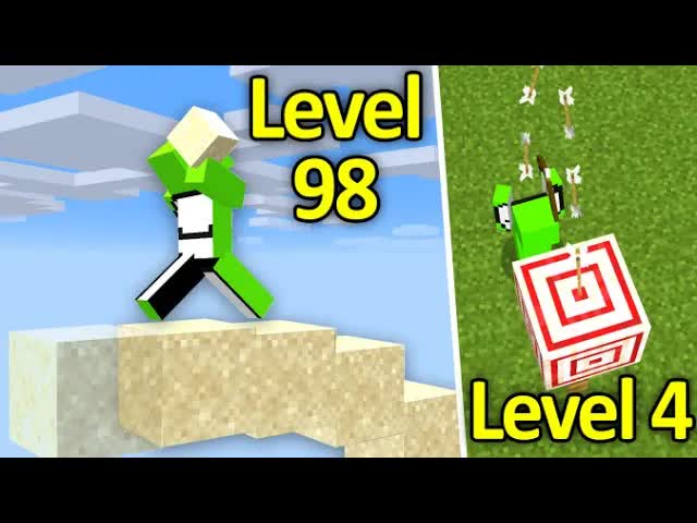 Minecraft impossible 200 IQ plays (from level 1 to level 100)