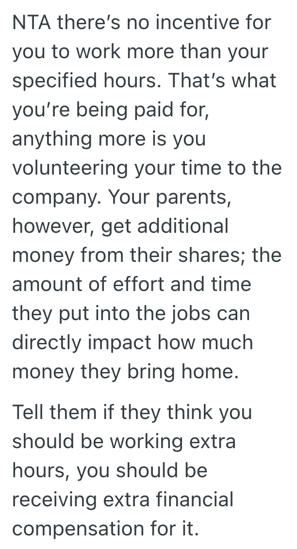 Teenage girl doesn’t like to work overtime, but her parents think she’s ...