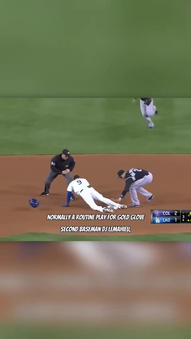 MLB Player Doubles on a Grounder To The Second Basemen