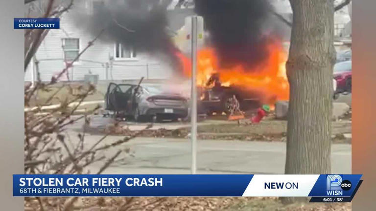 Car stolen in Milwaukee on Christmas Eve gets into fiery Christmas Day ...