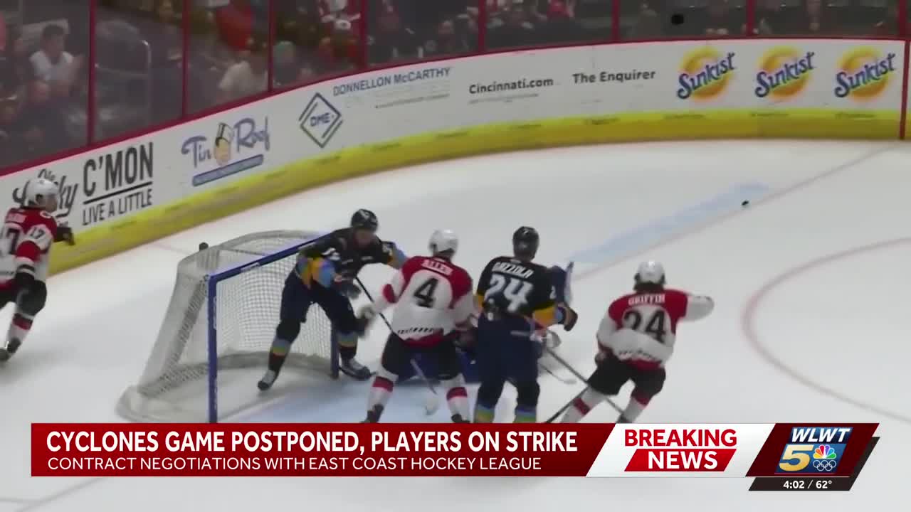 Friday night's Cyclones game officially postponed as players go on strike