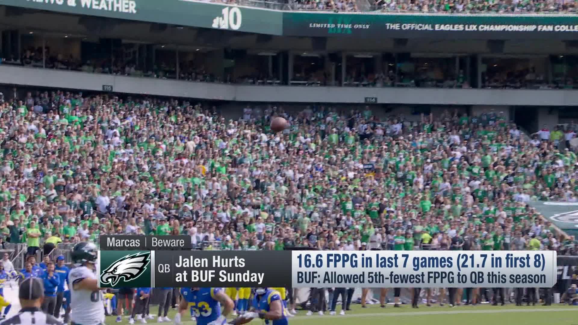 Eagles vs. Bills fantasy preview "NFL Fantasy Live"