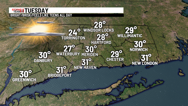 Slippery start Saturday, some afternoon sun/cold. Dry during the day ...