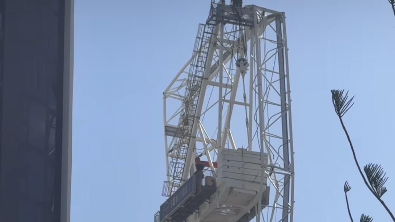 Families stranded after crane collapse