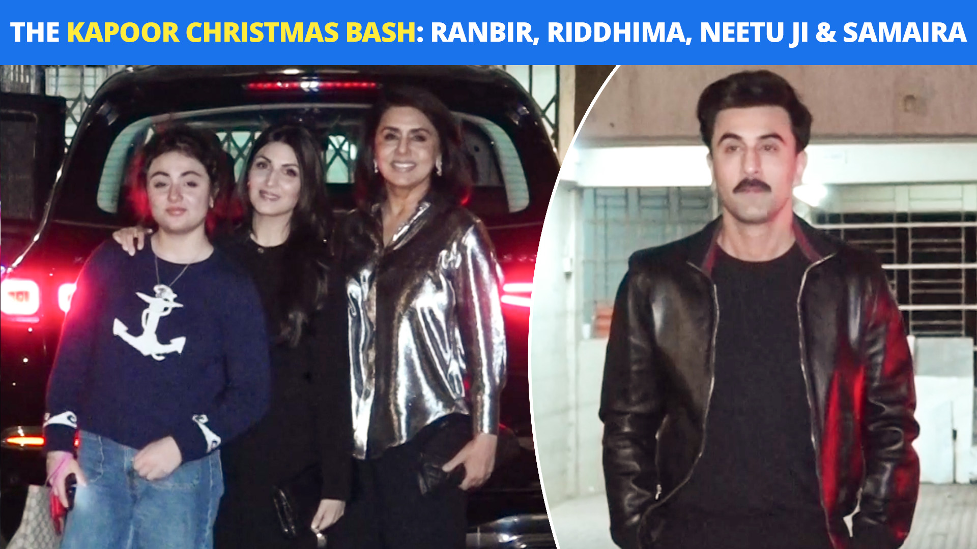 Ranbir Kapoor, Riddhima, Neetu Ji & Samaira get snapped for the Kapoor ...