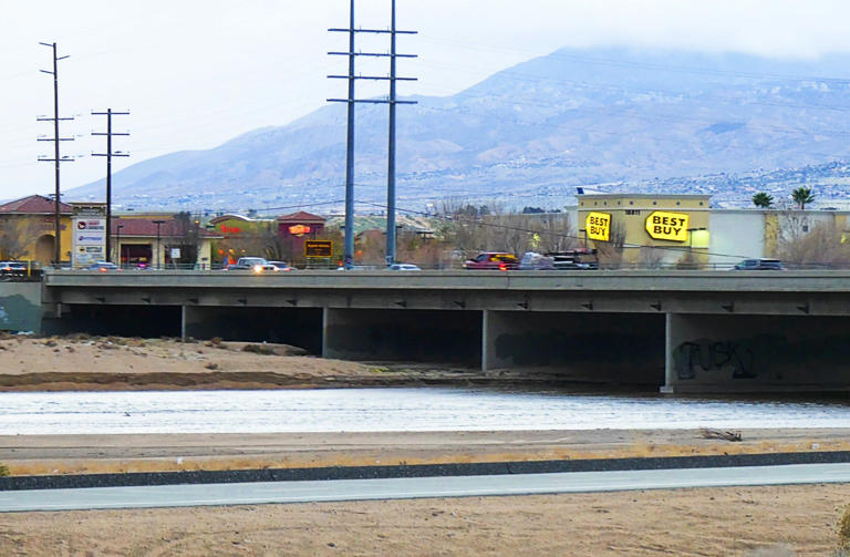 Mojave River rises across High Desert after Silverwood Lake water released