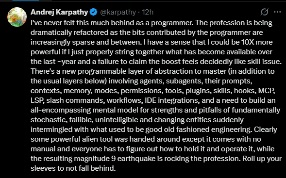 Andrej Karpathy says AI is like alien technology with no manual ...