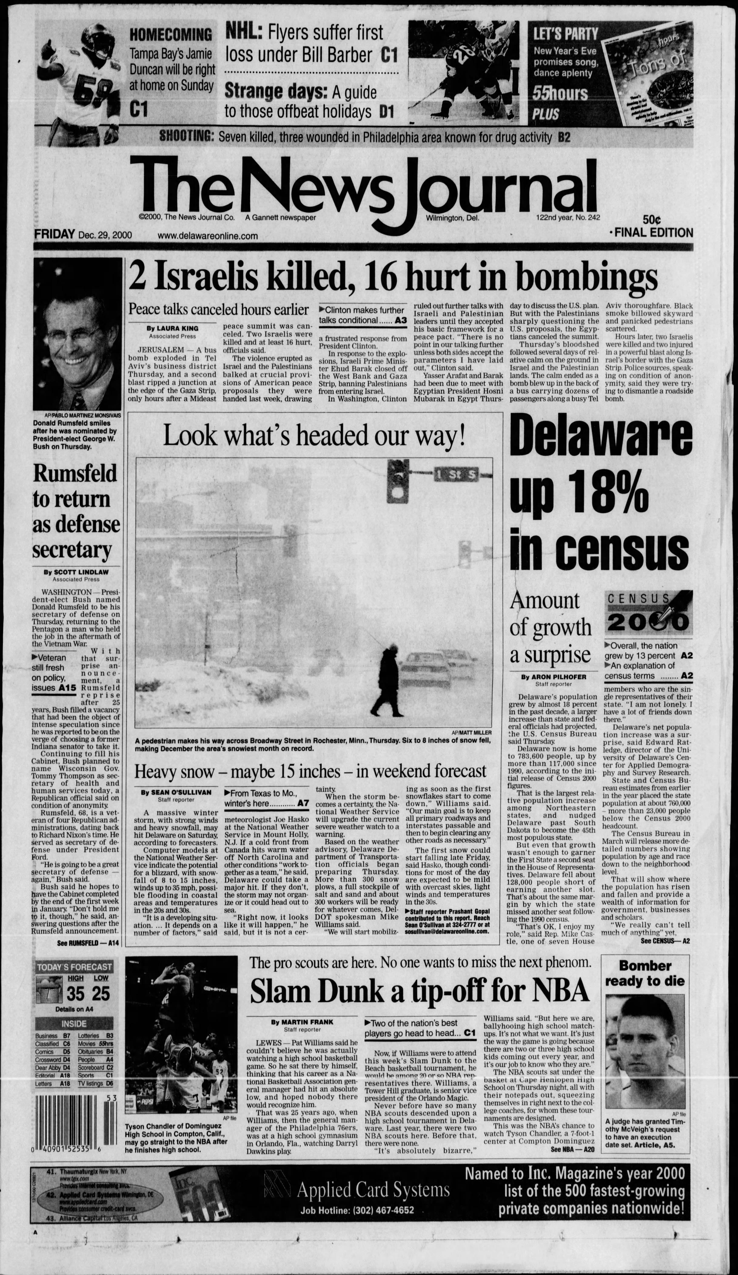 History in News Journal Dec. 28-Jan. 3 with state's growth, budget woes
