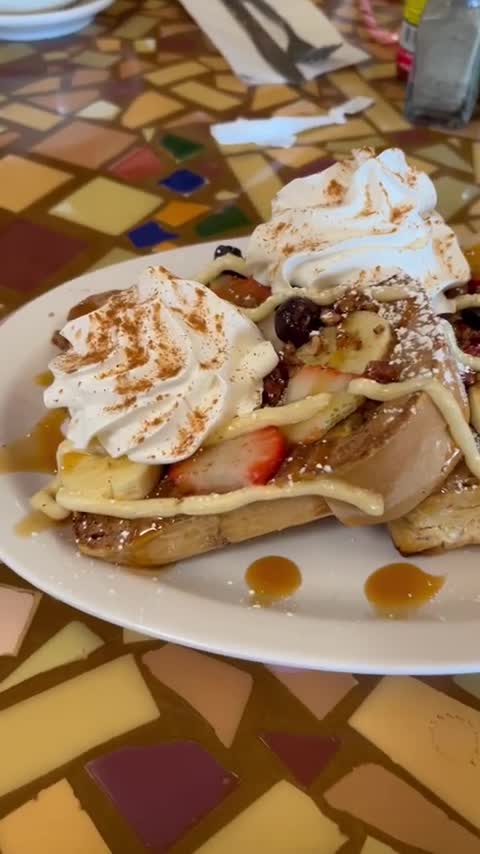 Amazing French toast at Three Bears Cafe, Heber AZ