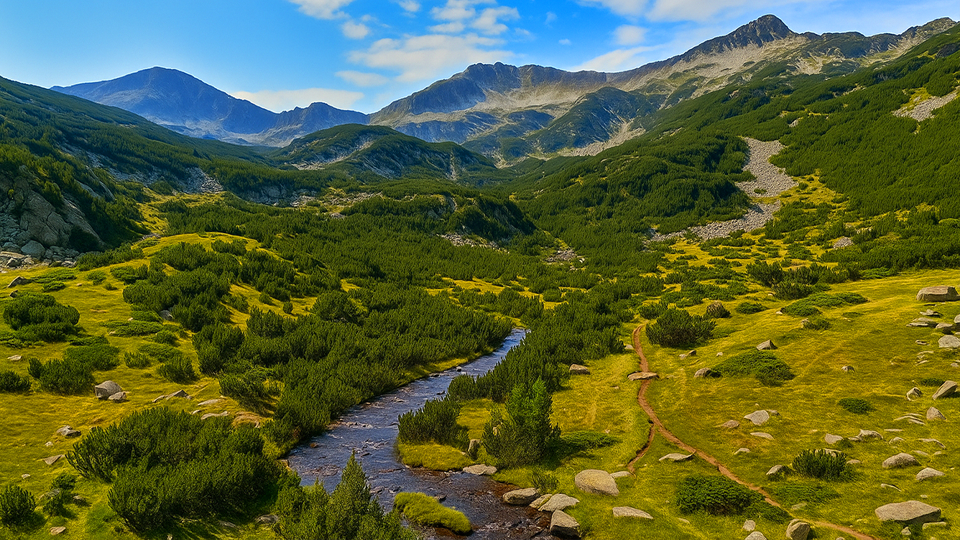 Luchtopnames van Bulgaarse wildernis