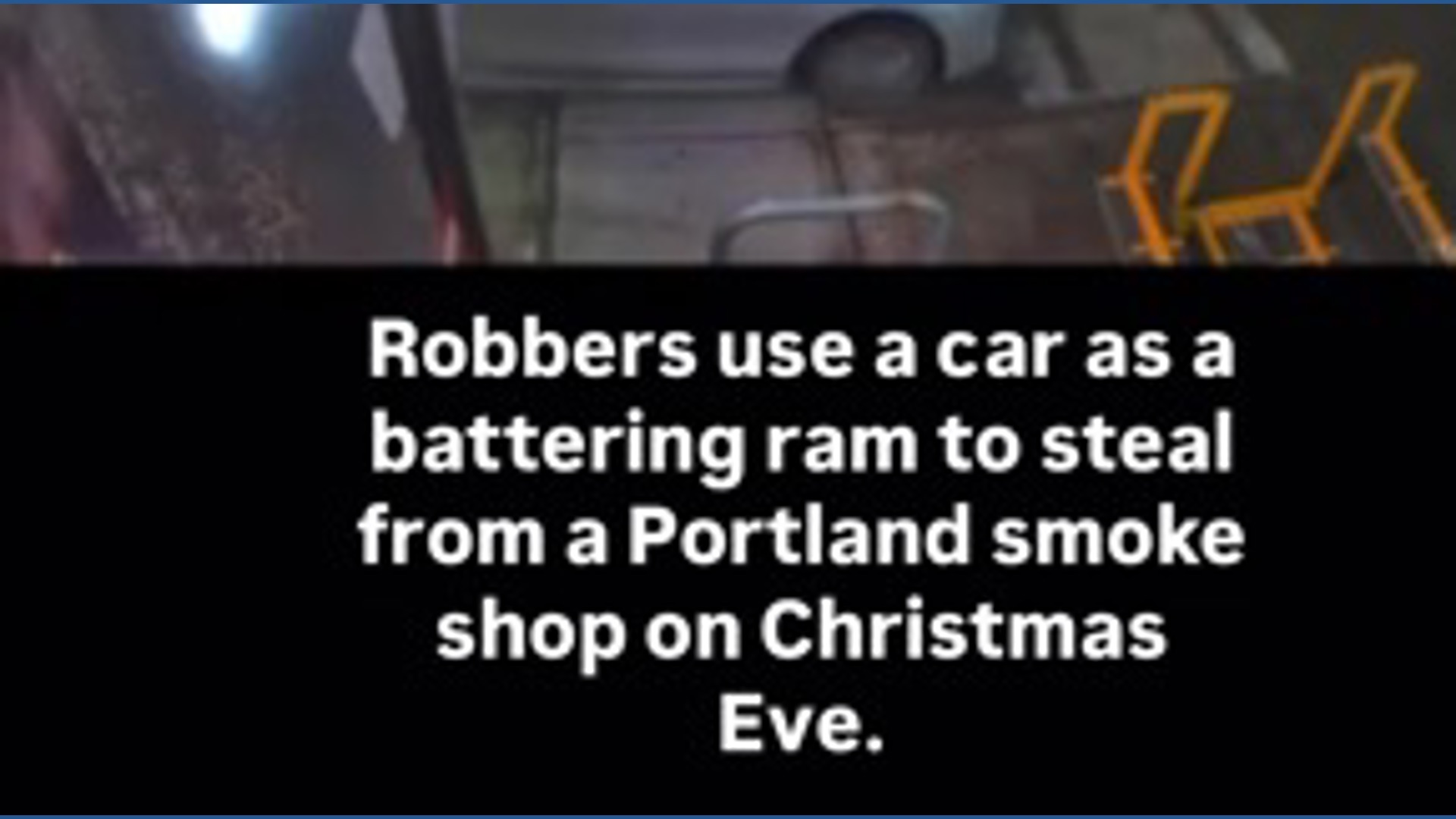 Video: Car used as battering ram in Christmas Eve burglary