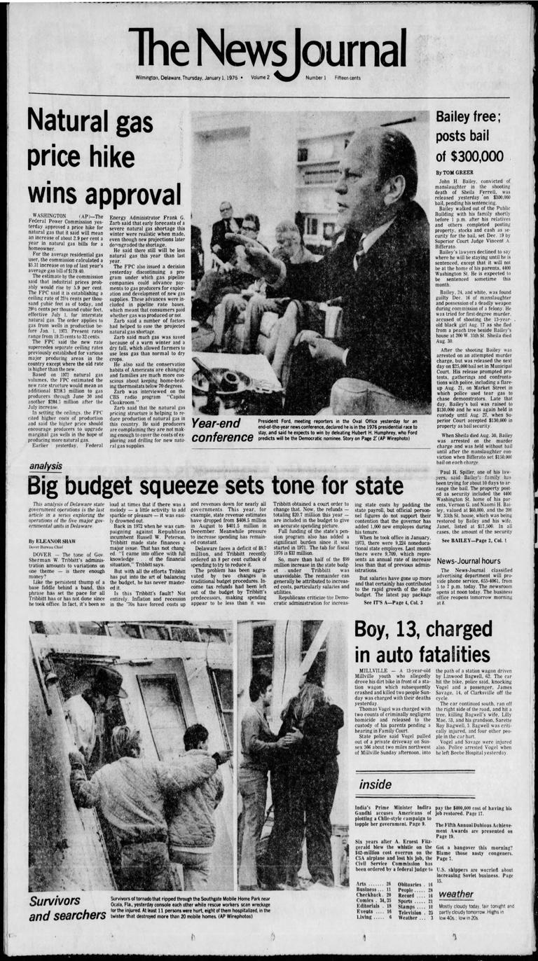History in News Journal Dec. 28-Jan. 3 with state's growth, budget woes