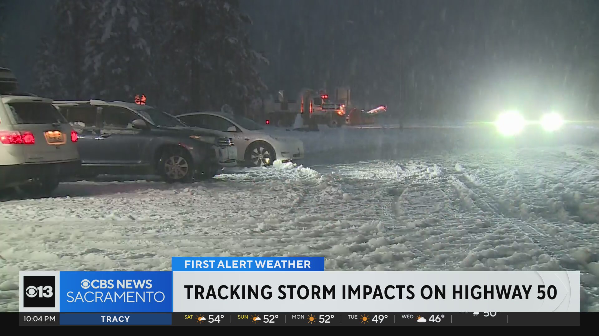 Tracking storm impacts on Highway 50 in Northern Sierra