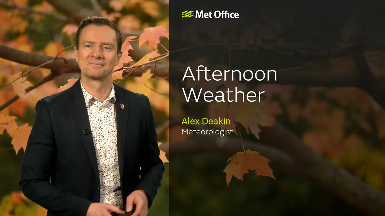 Met Office Friday afternoon weather forecast 07/11/2025
