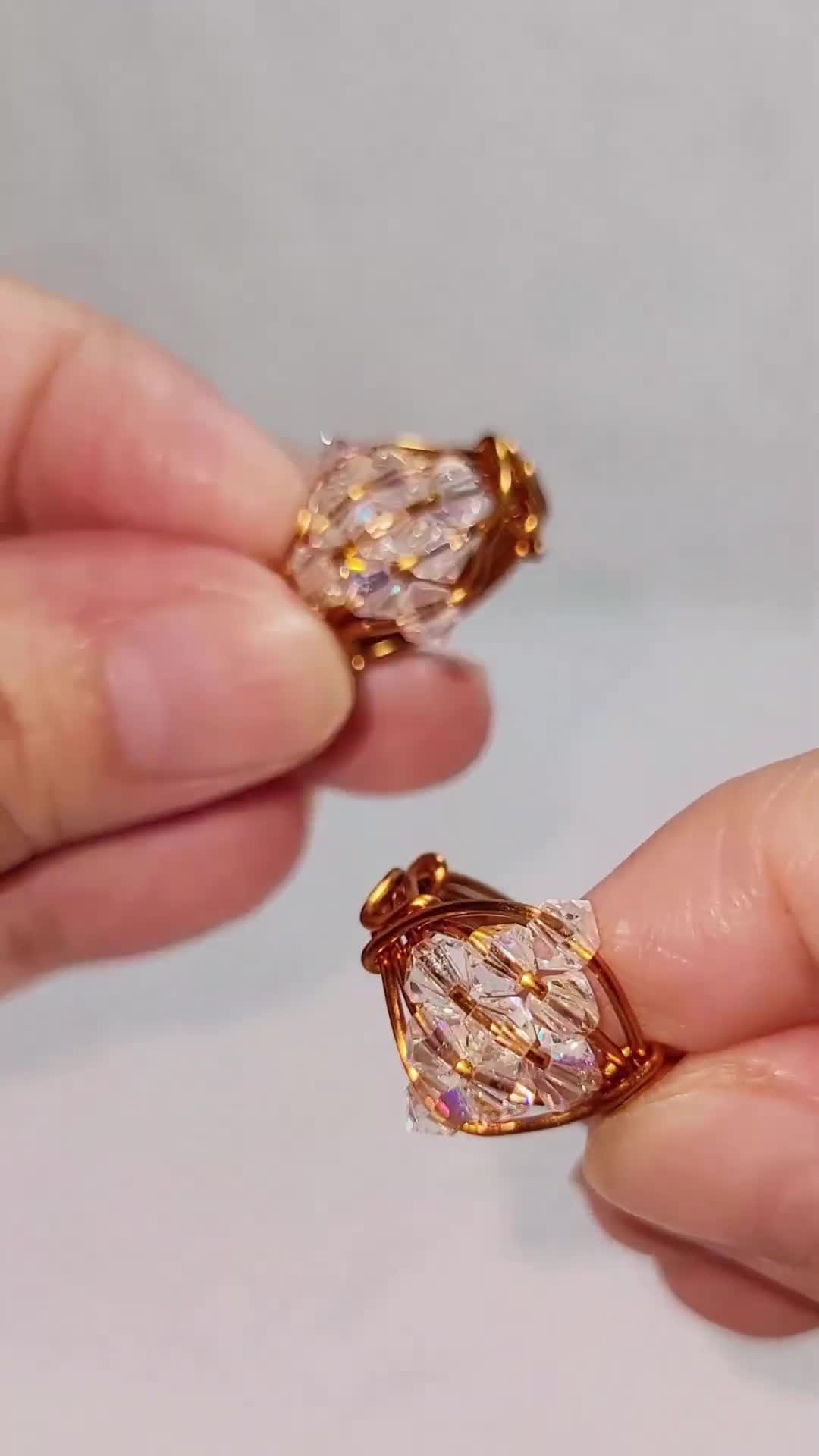 #ring #simple #sparkling #crystal #jewelry @LanAnhHandmade