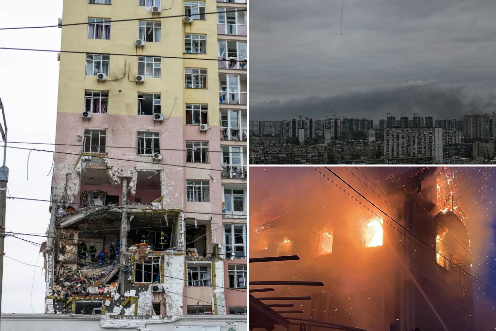 Russian drones, missiles pound Ukraine before Zelensky’s meeting with Trump