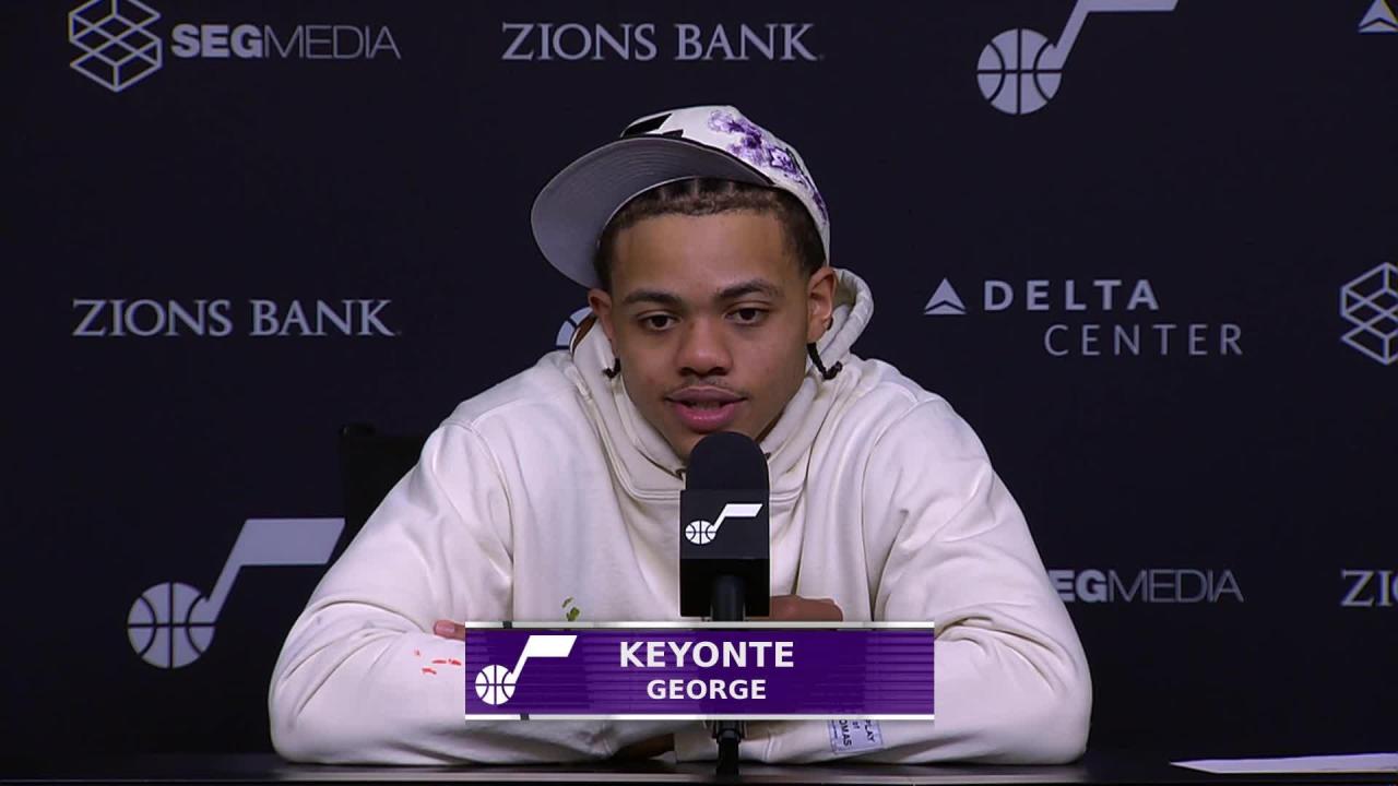 UTA 131, DET 129: Keyonte George postgame media availability
