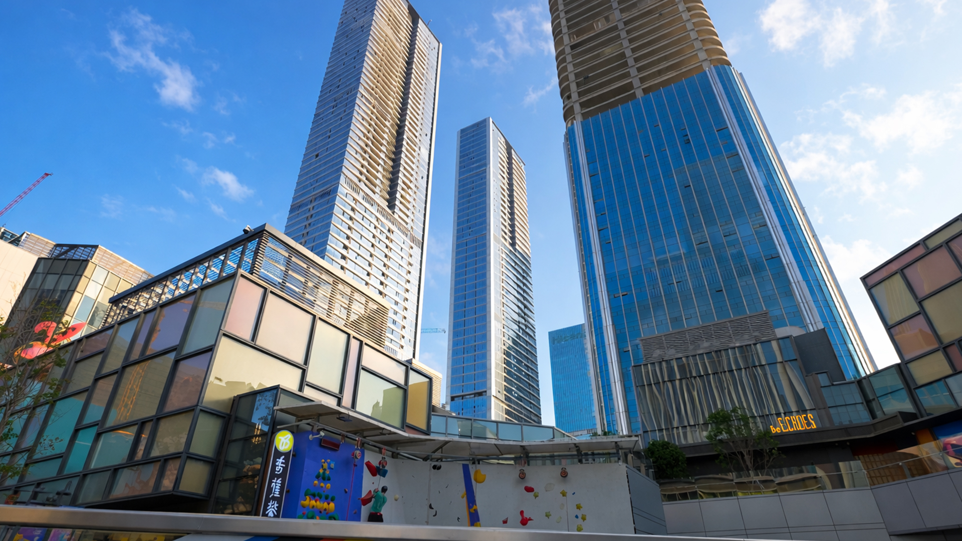 Modern skyscrapers dominate this Chinese skyline
