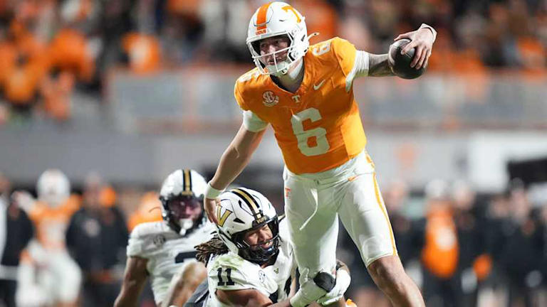Tennessee football QB Joey Aguilar speaks following bowl practice