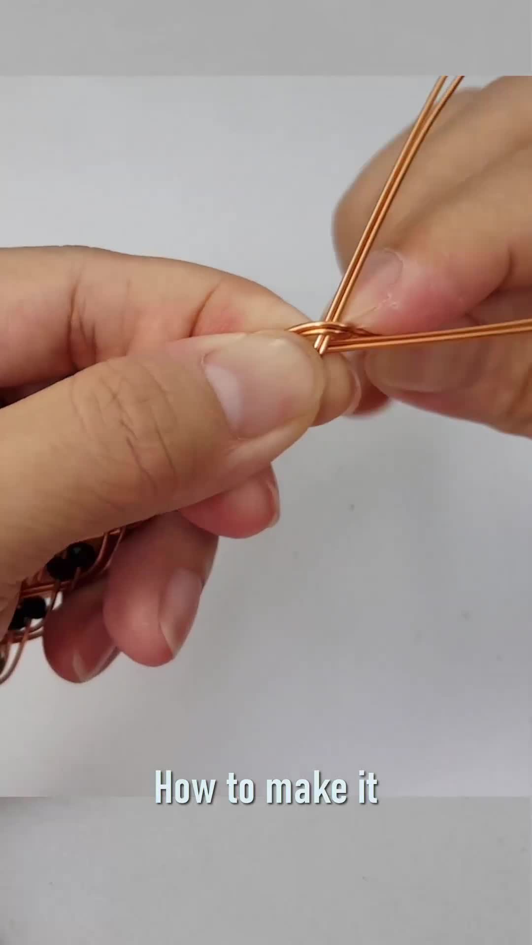 Making handmade beads bracelet | Double 3 wire braid bangle with small ...