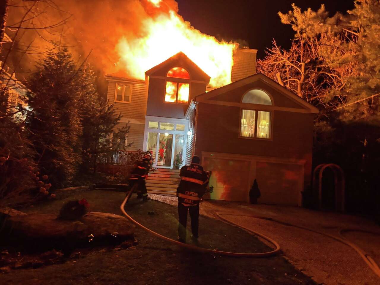 Branford family displaced by early morning blaze in home; firefighter ...