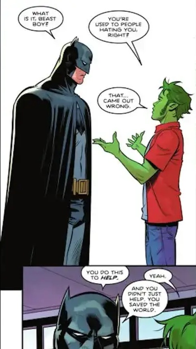 Beast Boy's heartwarming encounter with Batman!
