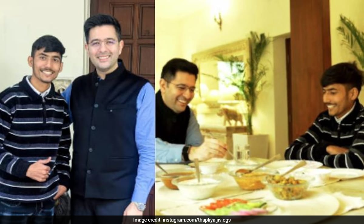Raghav Chadha hosts Blinkit delivery rider for lunch after viral low ...