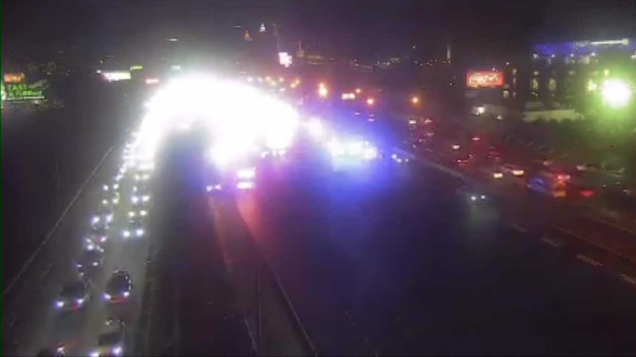 Pedestrian killed on Downtown Connector after entering southbound lanes