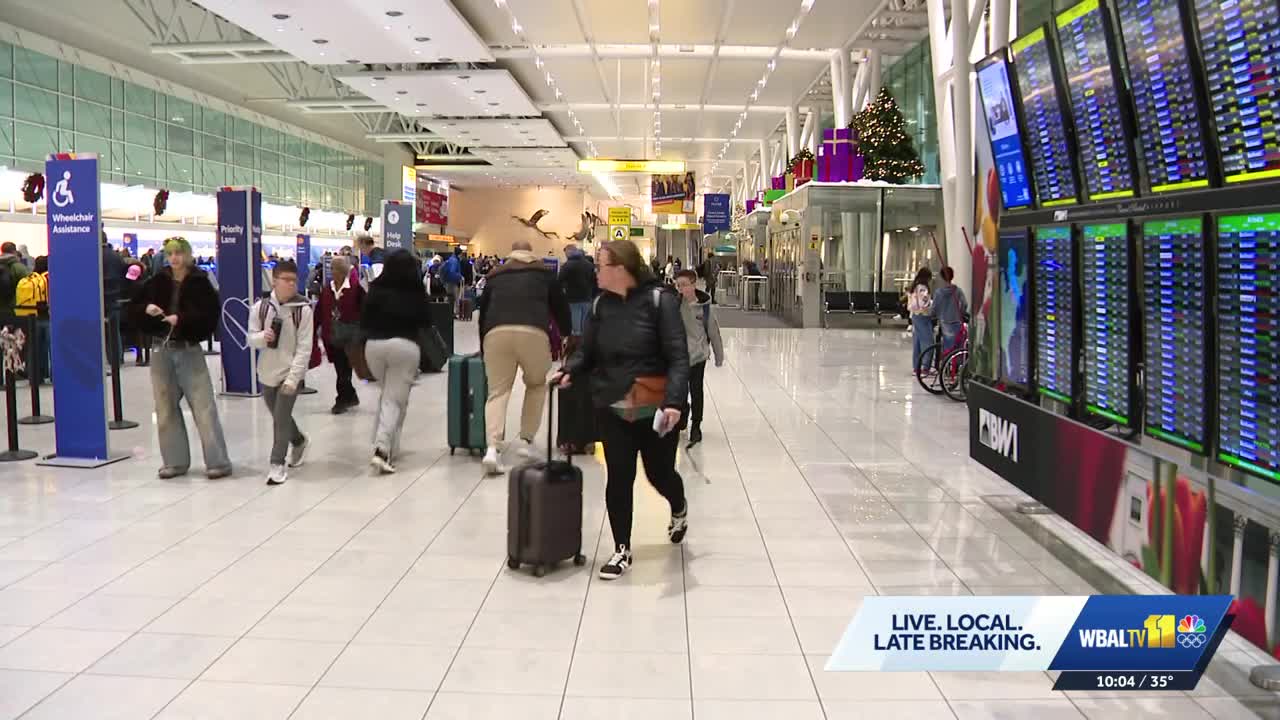 Travelers face flight delays after Christmas at BWI-Marshall Airport