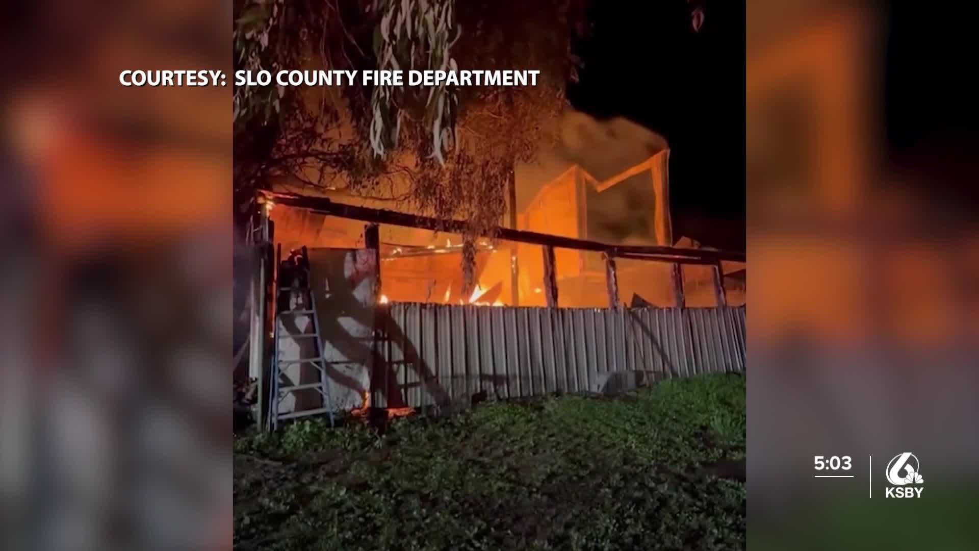 5 animals die in Templeton barn fire