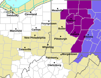 Pennsylvania ice storm warning map shows where hazards possible