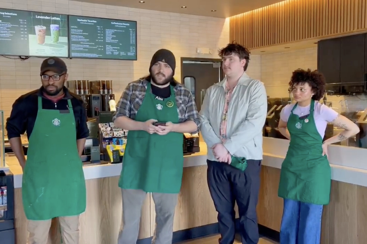 Starbucks baristas stop work in solidarity with union members ...