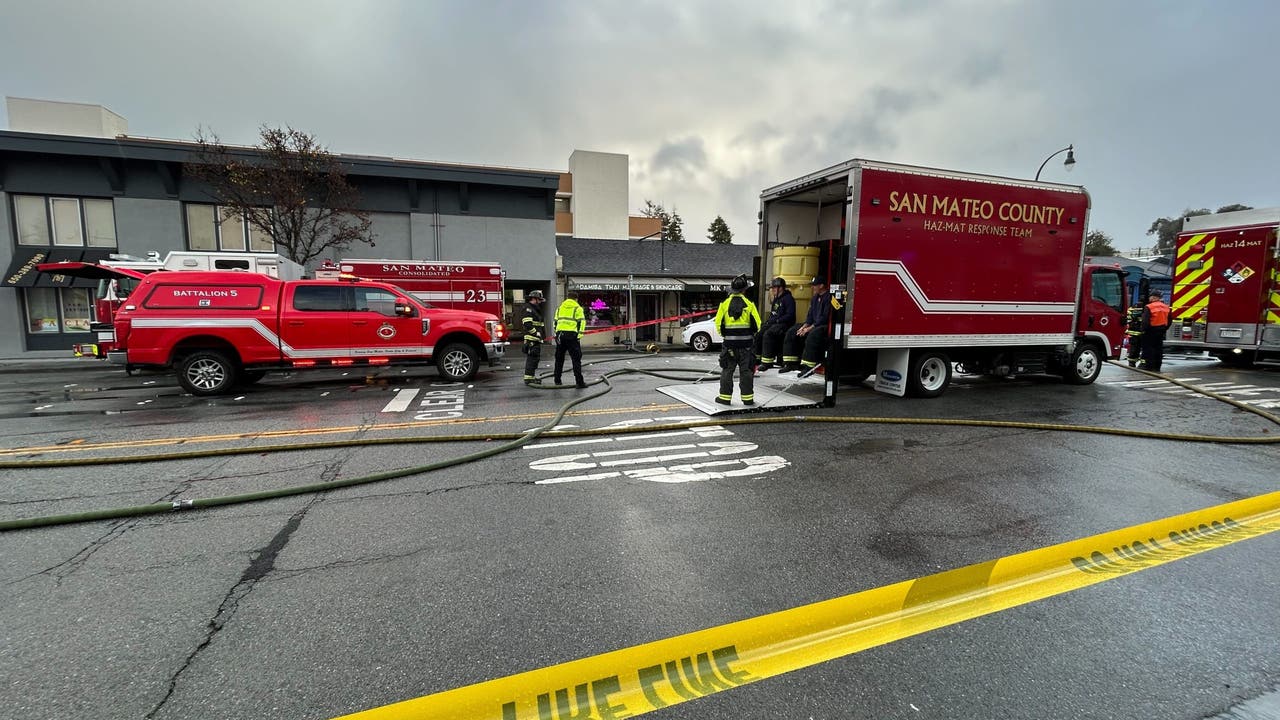 San Mateo hazmat crews clear noxious acidic solution that left person ...