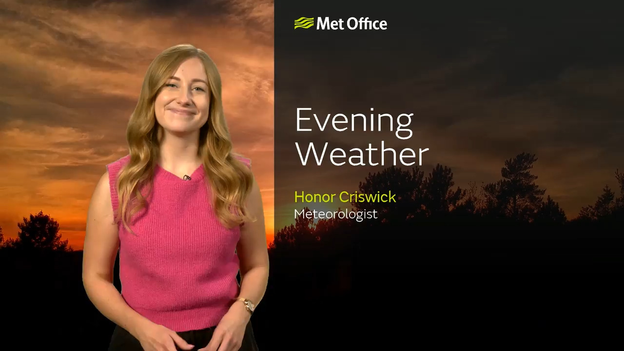 Met Office Thursday evening weather forecast 25/09/2025