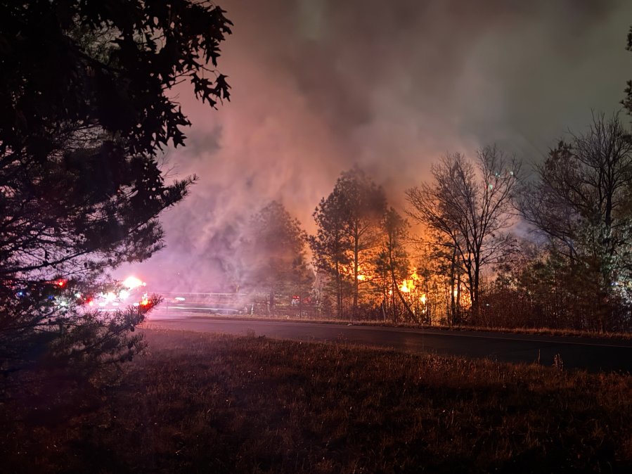 Watch: Tractor-trailer catches on fire in Beltsville