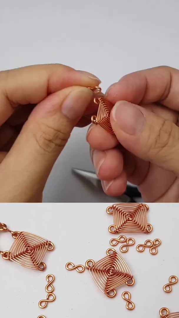 Play with wire | Square chain | bracelet | God's eye craft ...