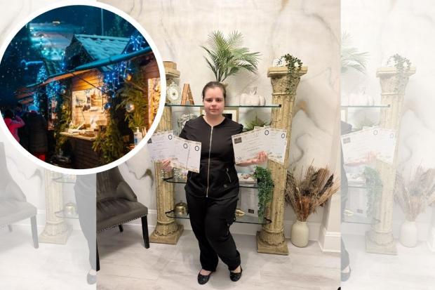 Terrifying moment woman collapses in epileptic fit at Christmas market