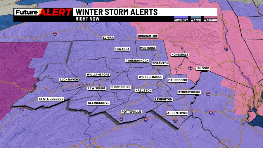 Sleet impacts most of PA in wet storm