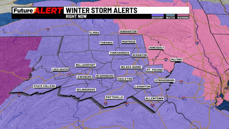 Sleet impacts most of PA in wet storm